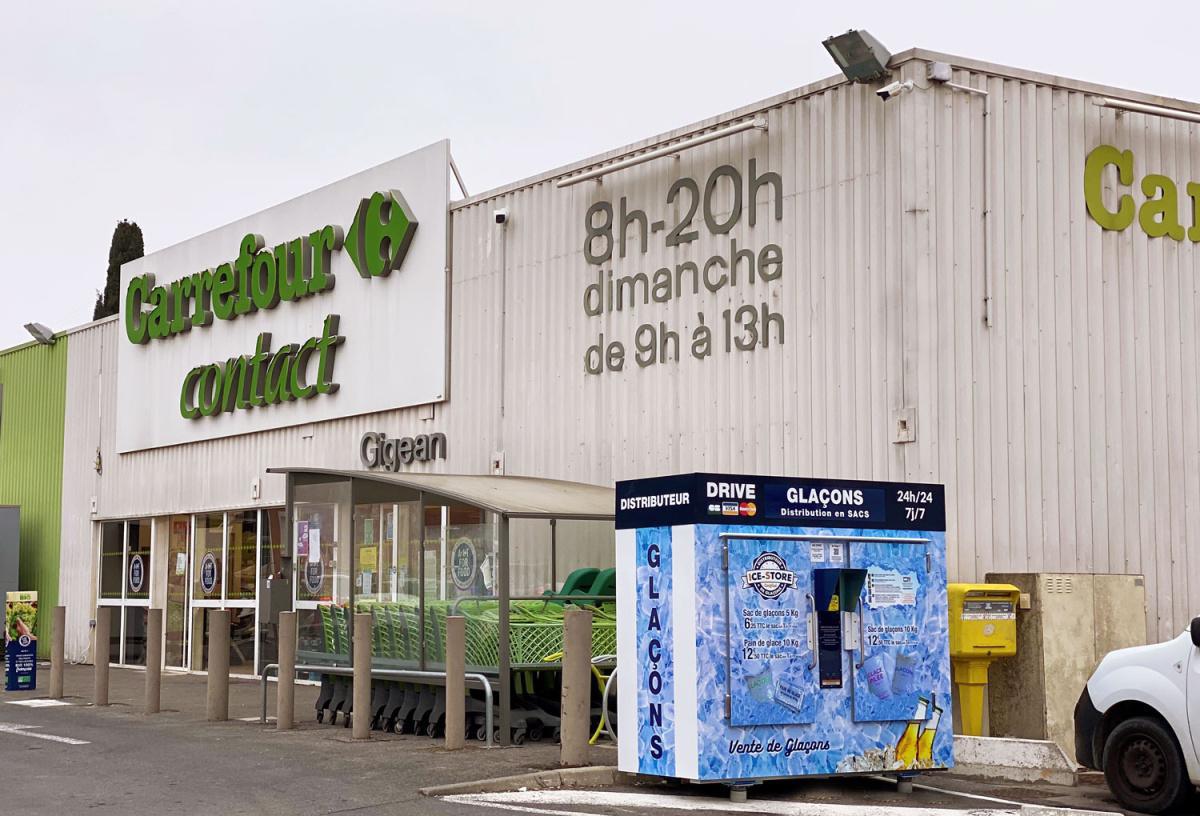ICE STORE GIGEAN - CARREFOUR - ICE STORE | Distributeur de glaçons